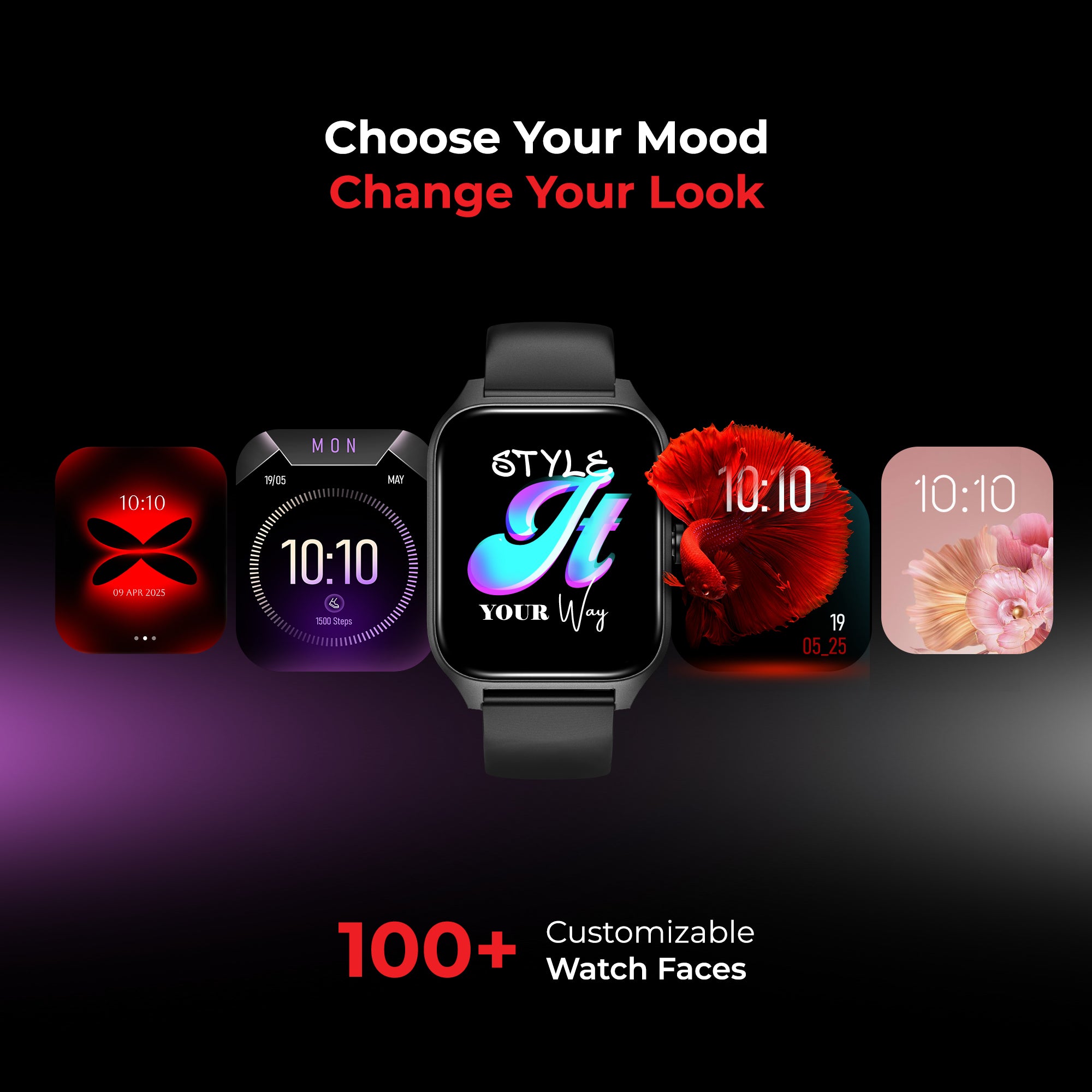 Nervfit MyCLNQ Pulse Smartwatch, 1.83" HD Display, BT Calling, Waterpr ...