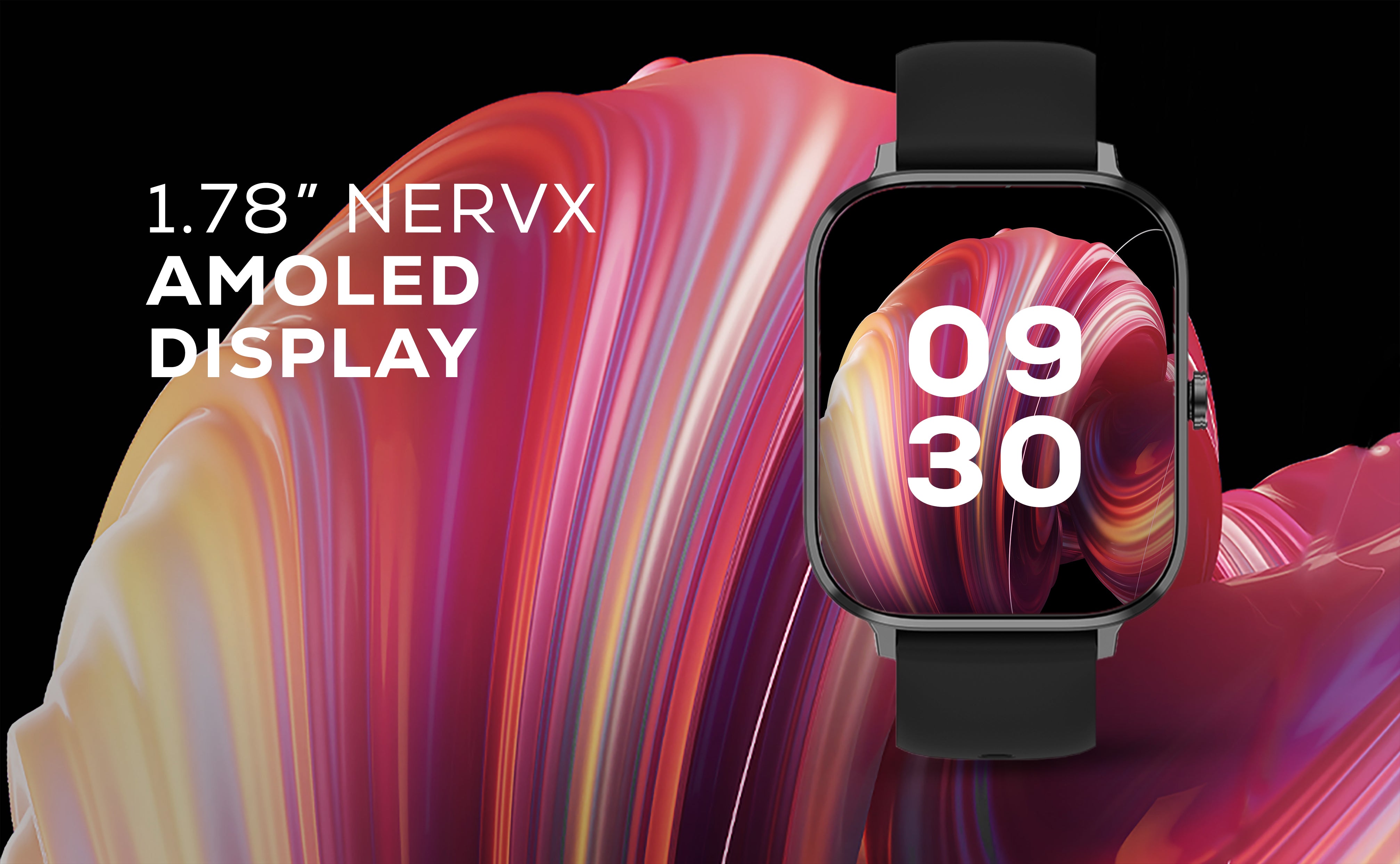 Nervfit Maverick 1.78" TrueColor+ AMOLED with Always On, BT Calling, P ...